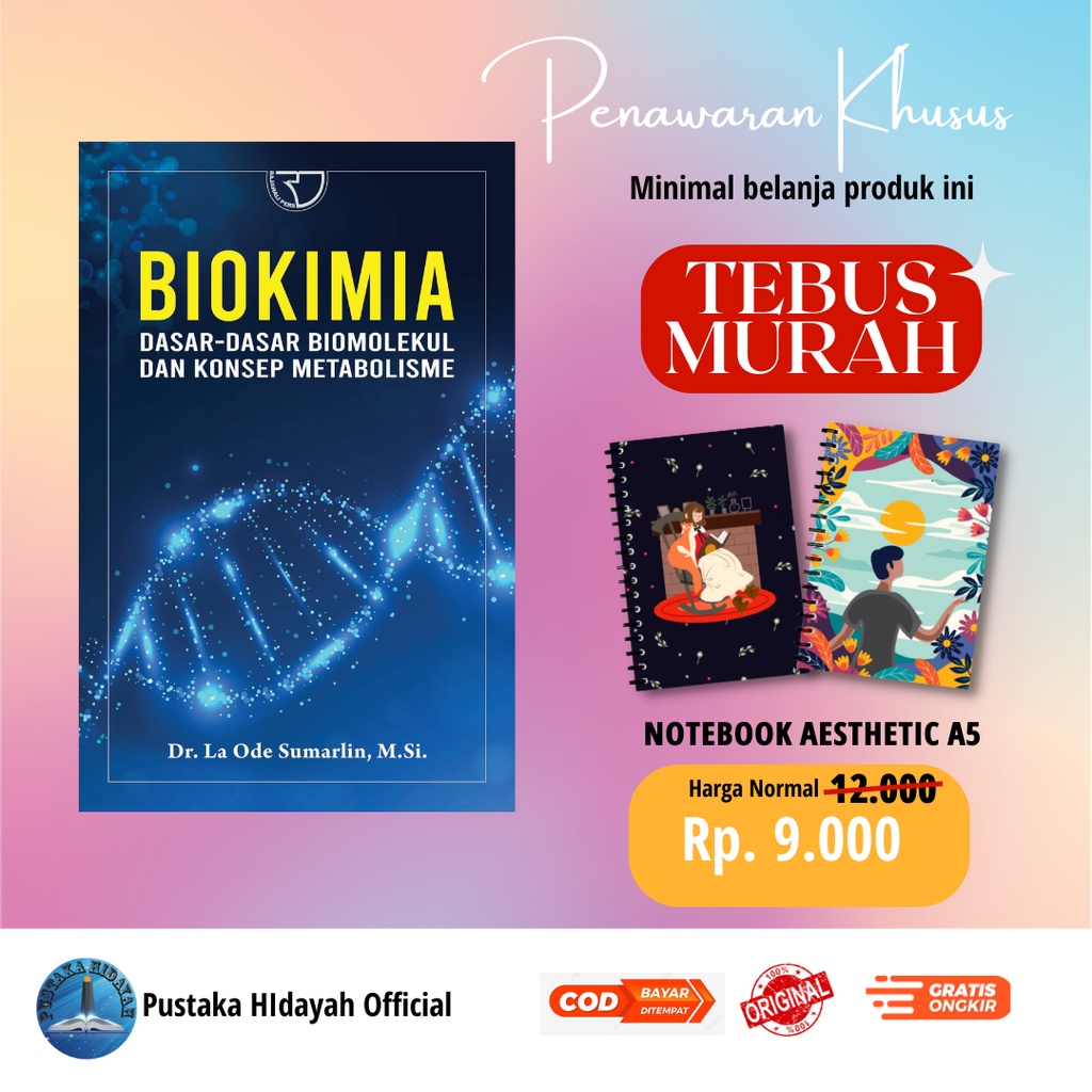 Jual Biokimia: Dasar-Dasar Biomolekul dan Konsep Metabolisme-La Ode Sumarlin | Shopee Indonesia
