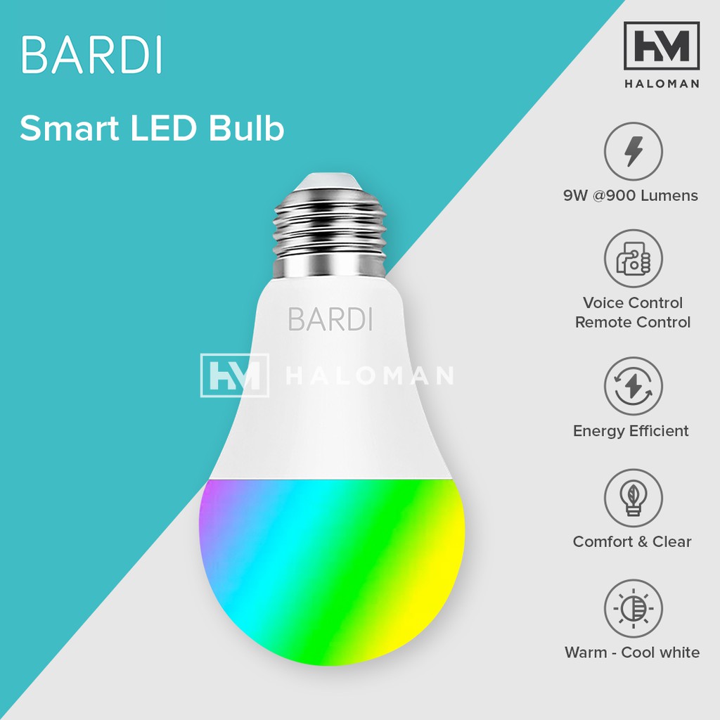 Jual BARDI Smart Light Bulb Lamp Lampu Bohlam RGBWW 7W/9W/12W Wifi ...
