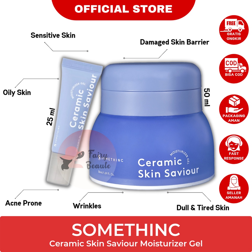 Jual SOMETHINC Ceramic Skin Saviour Moisturizer Gel | Shopee Indonesia