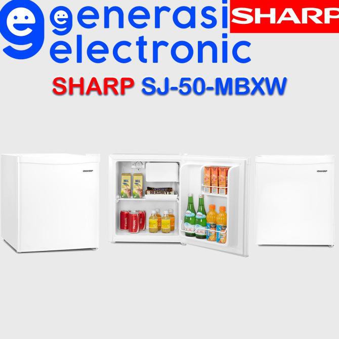 Jual Kulkas Mini Portable / Mini Bar Sharp Sj - 50 Mb White / Putih ...