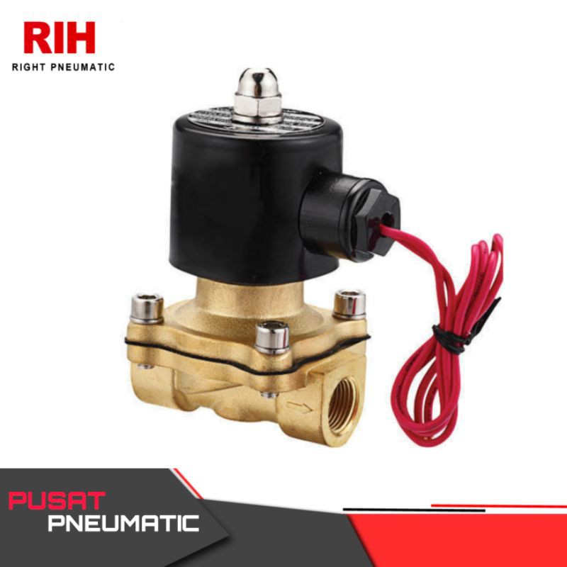 Jual Solenoid Valve kuningan 2 way 1 1/2" Normal Close ac220/dc24 | Shopee Indonesia