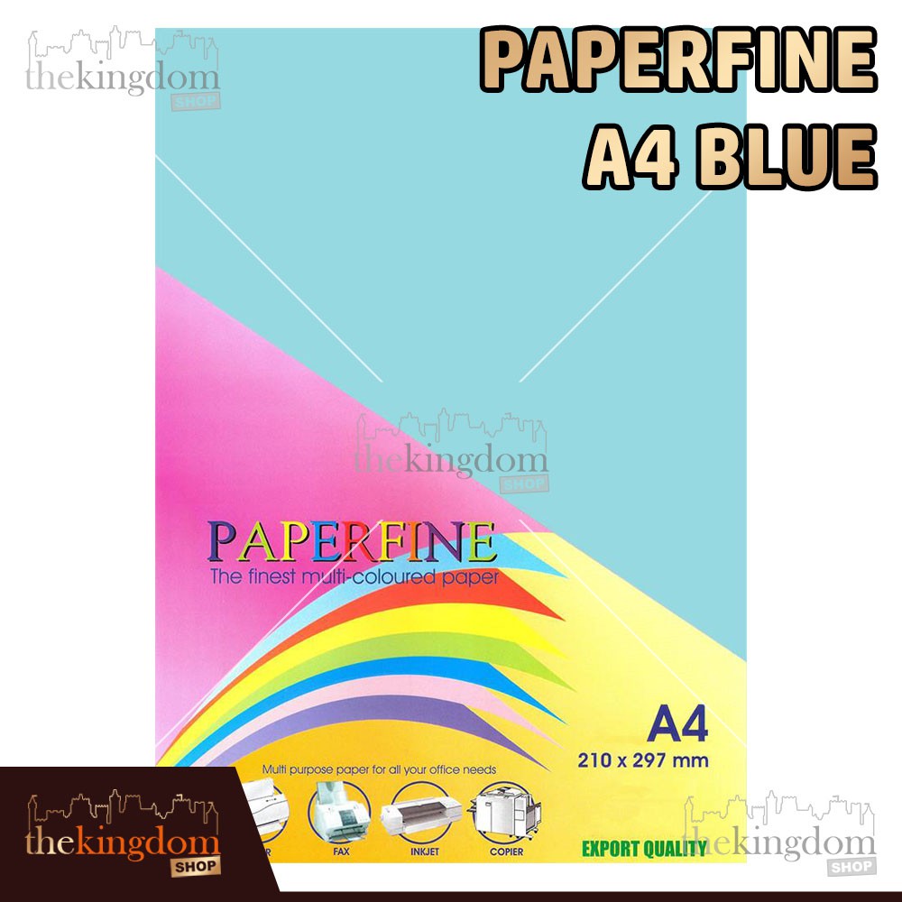 Jual Paperfine Kertas HVS Warna A4 Blue Biru Muda Isi 100 Lembar Kode ...