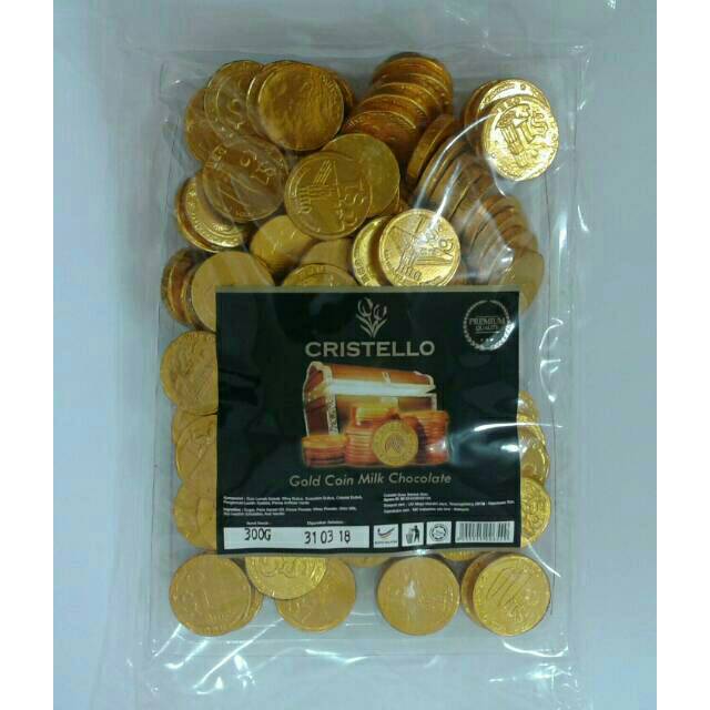 Jual Coklat Coin Malaysia || Cristello Gold Coin Milk Chocolate ...