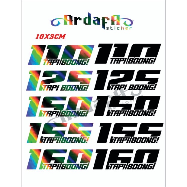 Jual STICKER TAPI BOONG 110 125 150 155 160 STIKER MOTOR | Shopee Indonesia