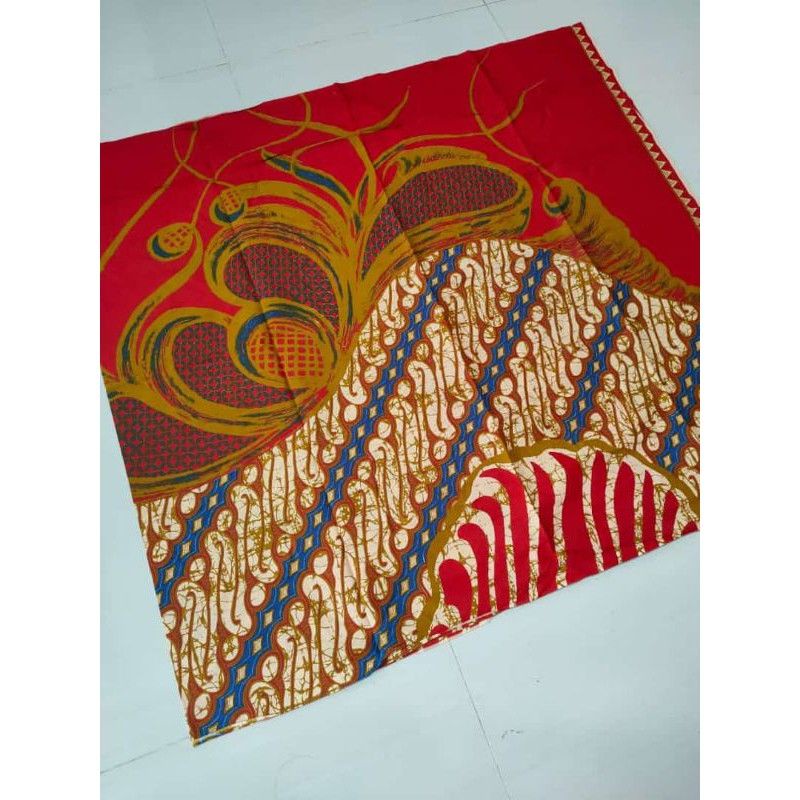 Jual kain batik solo motif parang merah dasar new | Shopee Indonesia