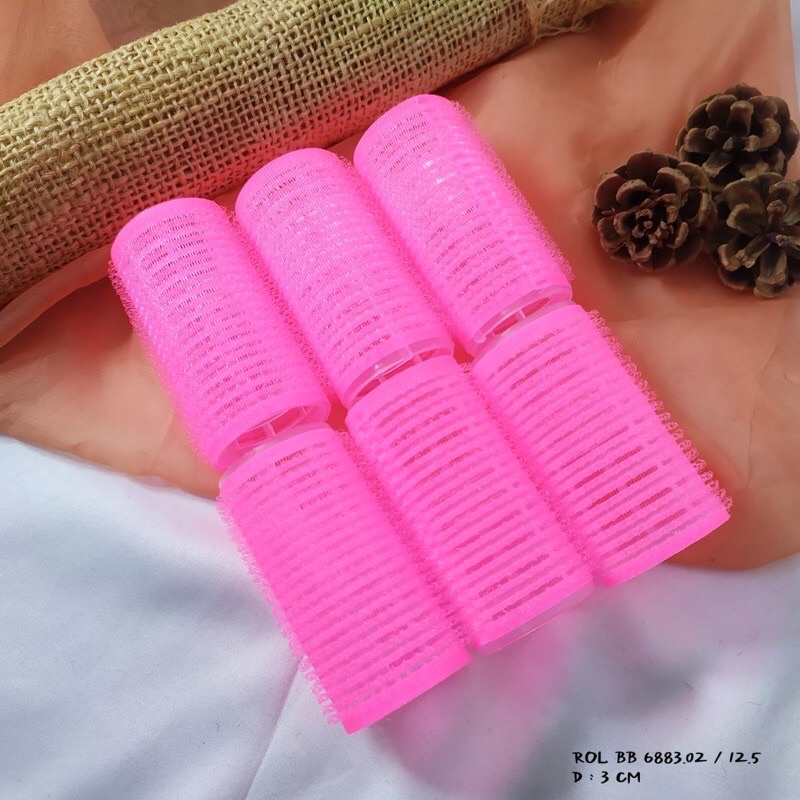Jual Roll Rambut Rekat Aneka Ukuran Isi 6 Per Pack Alat Curly Rambut ...