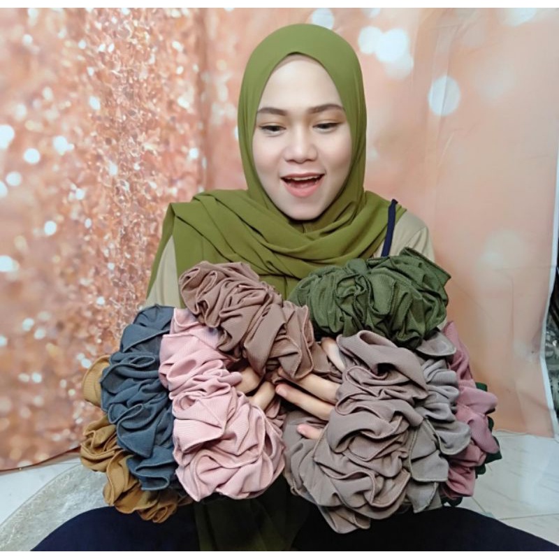 Jual acrunchie hijab || ikat rambut hijab - Cepol hijab premium ...