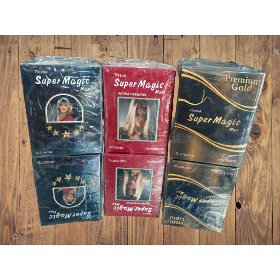 Jual Tissue Super Magic Merah, Hitam dan Gold // Tissue Lovers Man ...