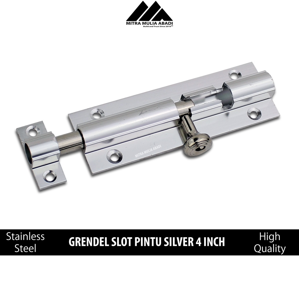 Jual Grendel Alumunium Slot Pintu Jendela 4 Inch / 9 cm perak | Shopee ...