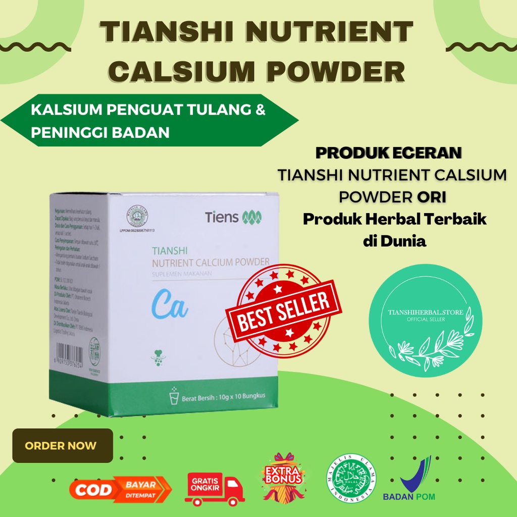 Jual (ECERAN PER SACHET) 1 SACHET TIANSHI NUTRIENT CALSIUM POWDER|| 100 ...