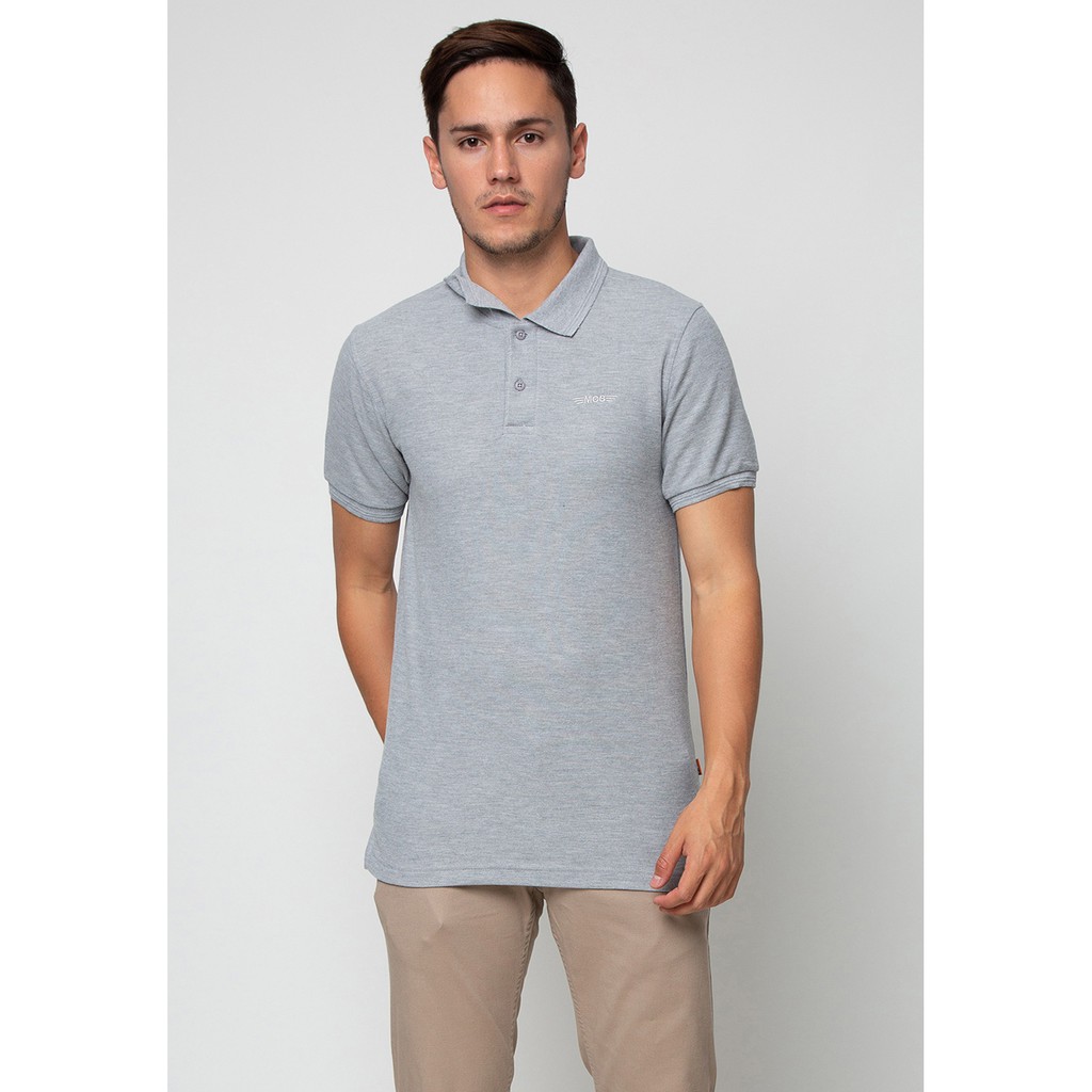 Jual MCB Kaos Polo Shirt Pria Basic (Polos) Abu Muda 3480002 | Shopee Indonesia