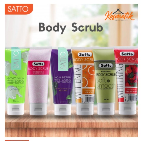 Jual SATTO WHITENING Body Scrub 200ml | Shopee Indonesia