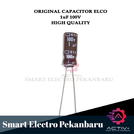 Jual ORIGINAL CAPACITOR ELCO 1uF 100V ELKO 1 uF 100 V Elco Capacitor ...