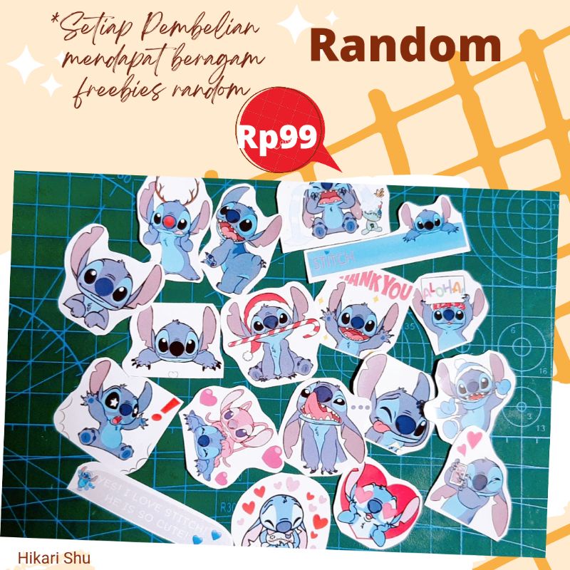 Jual Harga Satuan Sticker Aesthetic Stitch Random Harga Satuan murah ...
