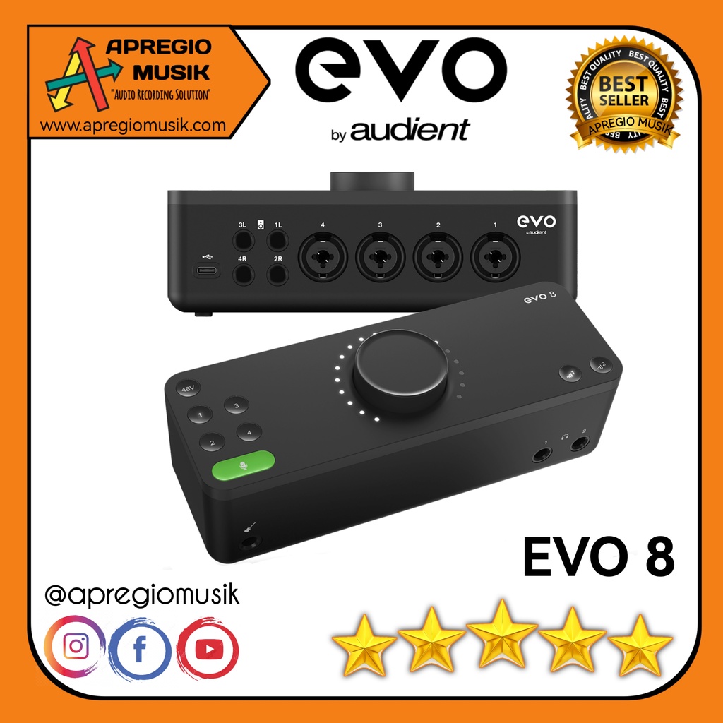 Jual AUDIENT EVO 8 EVO8 USB Soundcard Audio Interface 4 channel ...
