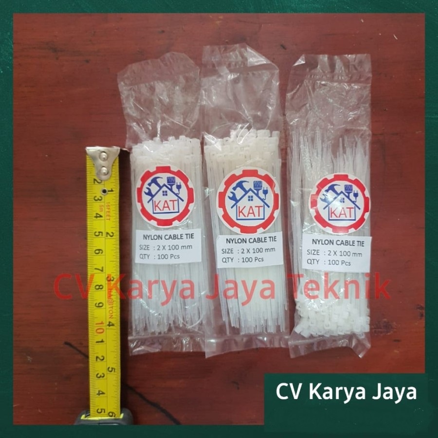 Jual Kabel Ties 10 cm x 2 mm Putih / Tali Kabel Tie / Cable Ties (2x100 ...