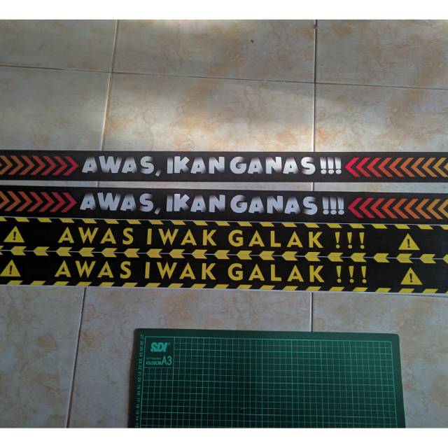 Jual Sticker aquarium ikan predator 100cm (laminasi/tahan cipratan air ...