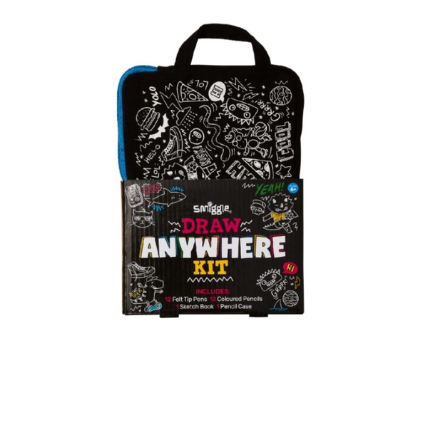 Jual Smiggle Draw Anywhere Kit (buku gambar, pensil warna, dan spidol ...