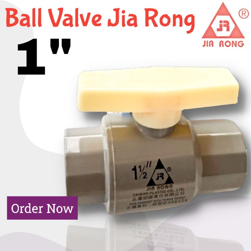 Jual Stop Kran / Ball Valve Pvc Jia Rong 1 inch | Shopee Indonesia