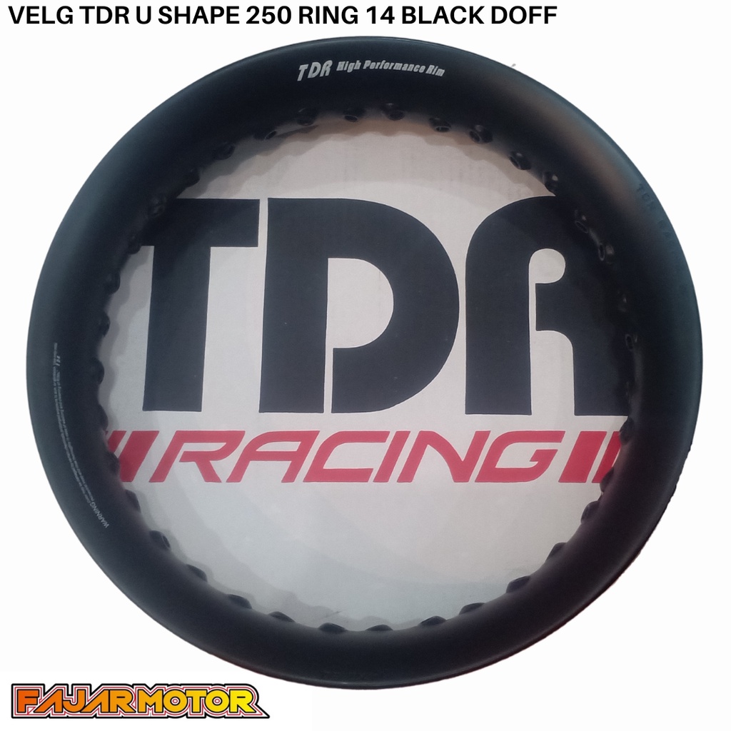 Jual PROMO VELG TDR U SHAPE 250 RING 14 BLACK SILVER | Shopee Indonesia