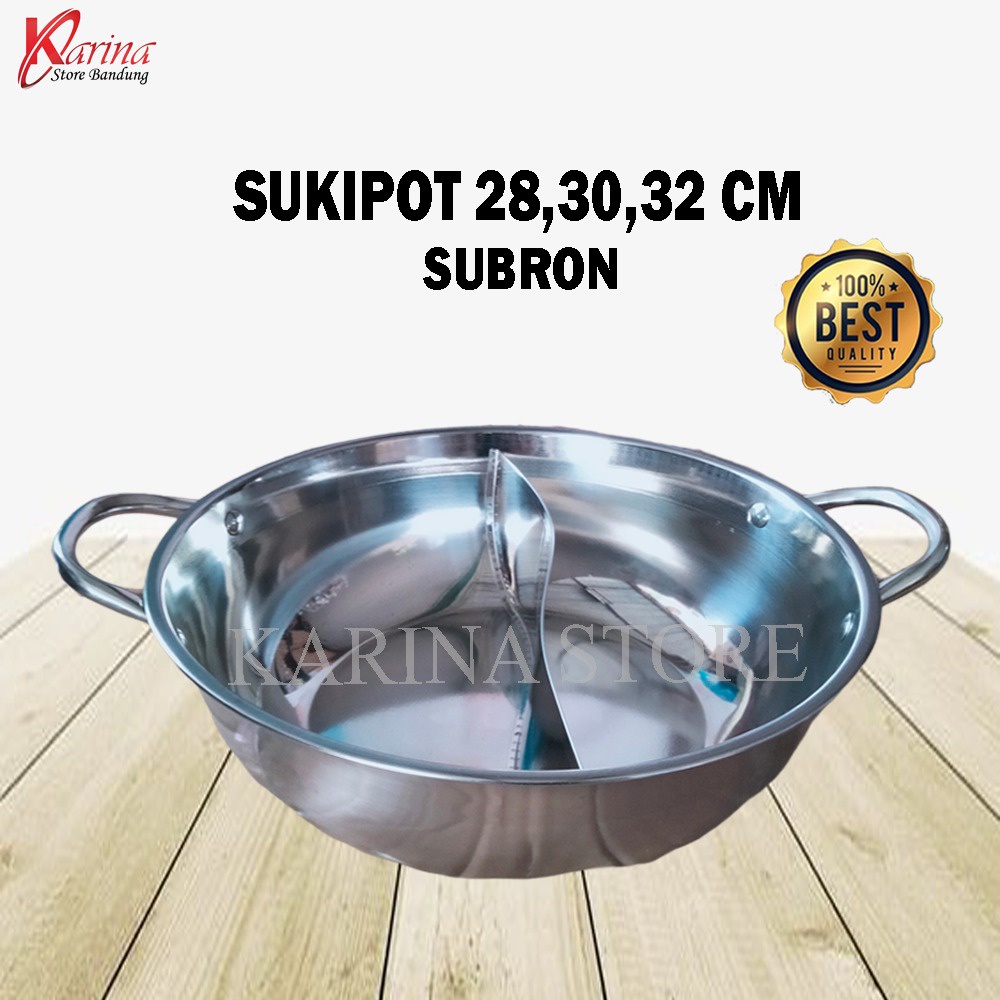 Jual Subron Panci Shabu 2 Sekat Sukiyaki Ukuran 28, 30 dan 32 Cm TIDAK ...