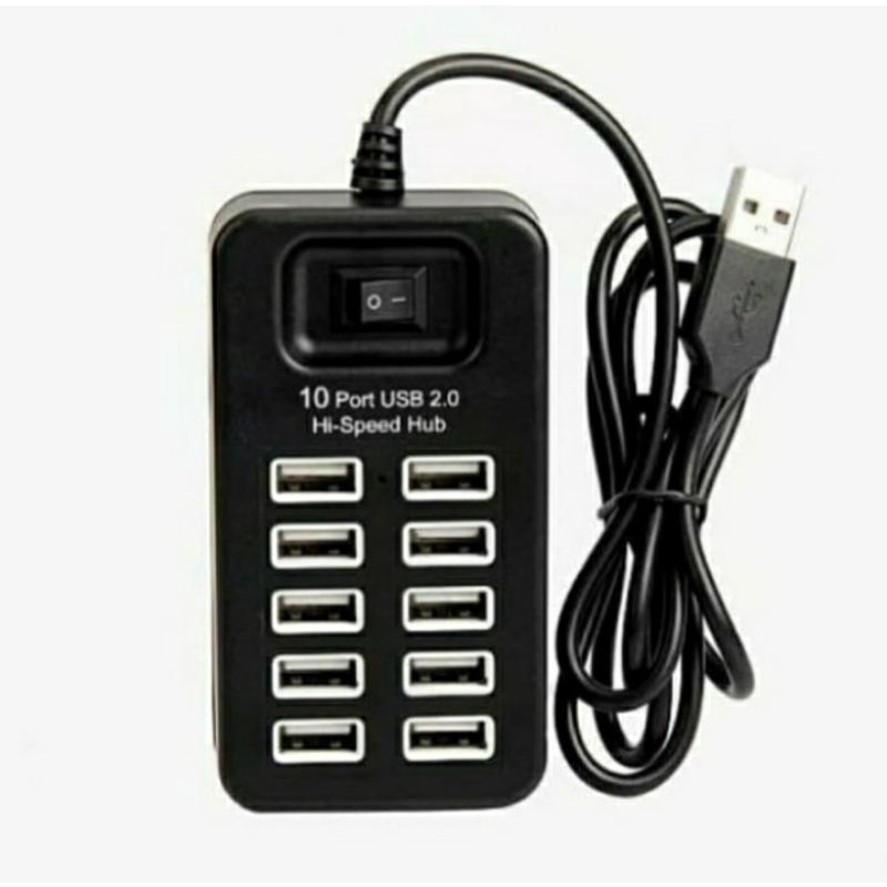 Jual SKU-1098 USB HUB 2.0 10 PORT PANJANG KABEL 1 METER | Shopee Indonesia