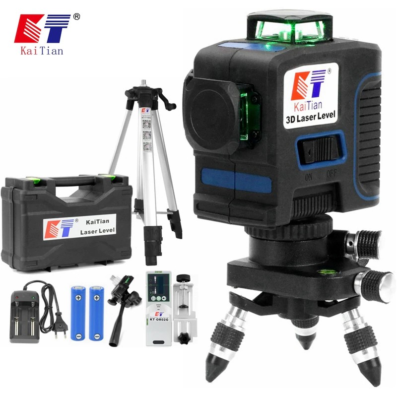Jual Terlaris. Kaitian Laser Levels Tripod Green 12 Lines Self Leveling Vertical Horizontal Powerful Shopee Indonesia