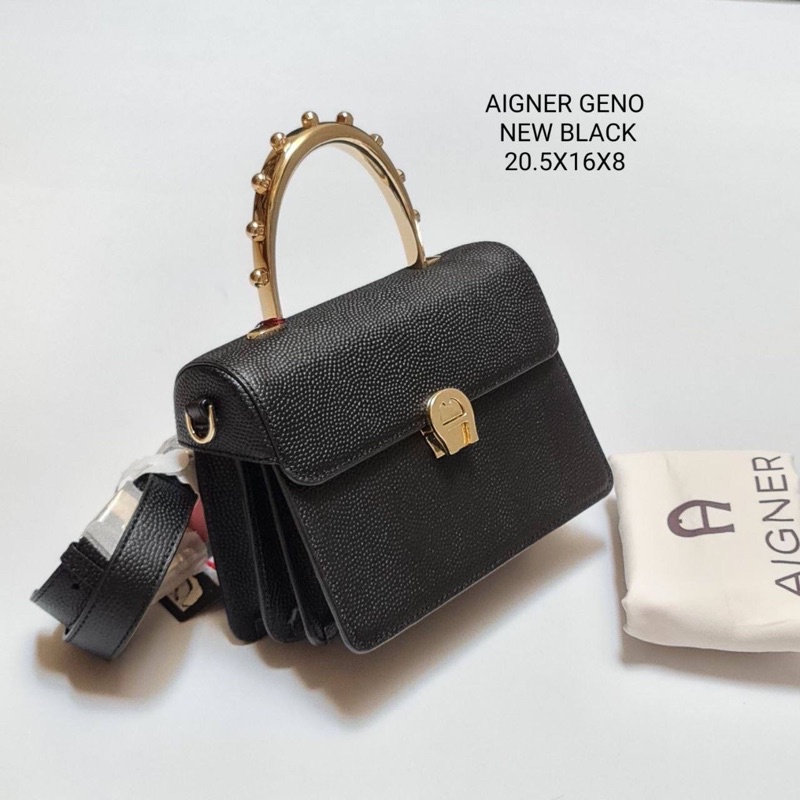 Jual Tas aigner geno mini new burgundy | Shopee Indonesia