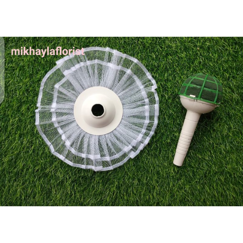 Jual Handbouquet holder 1 set gagang+renda // buket // gagang bunga ...
