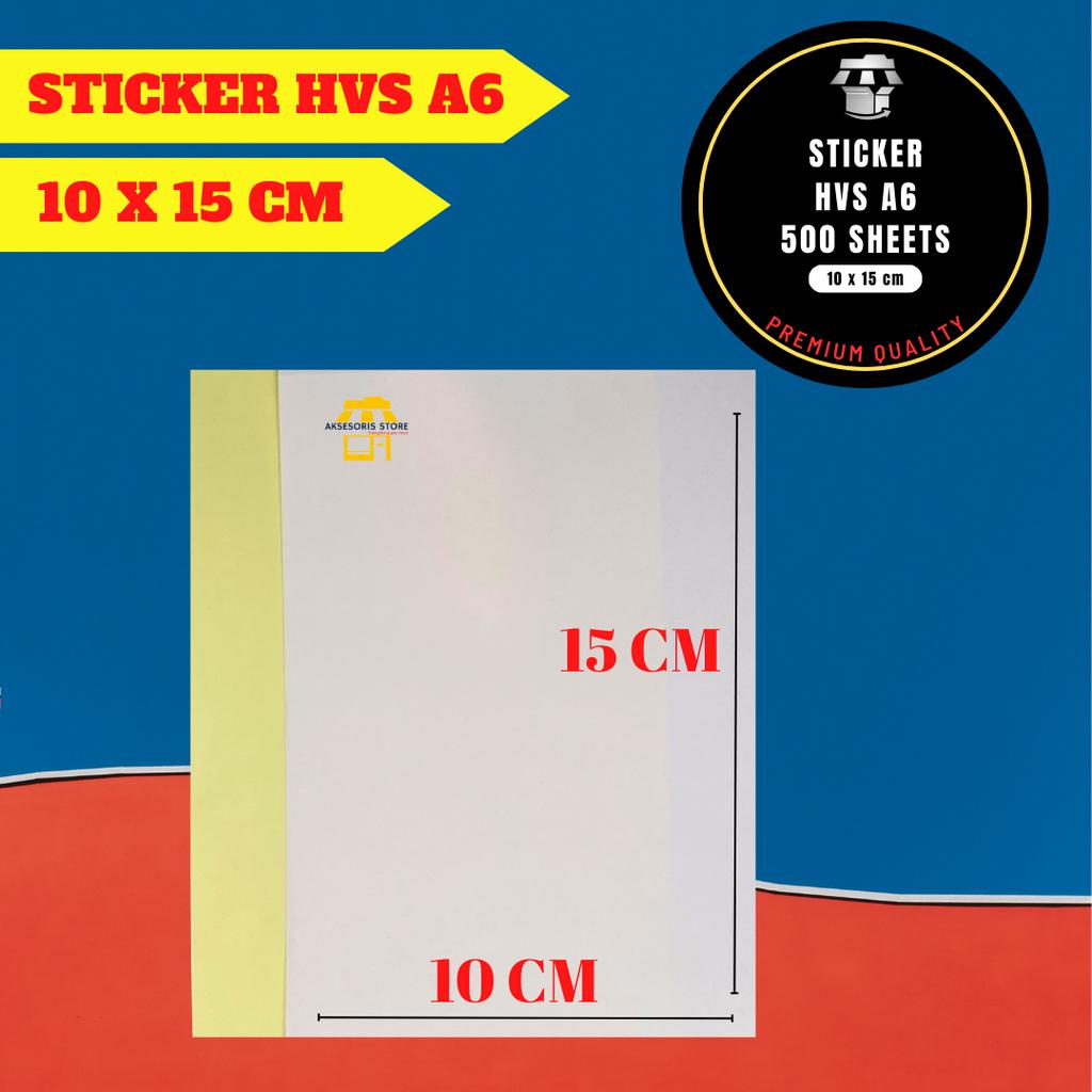 Jual STIKER LABEL A6 DOFF / KERTAS STICKER HVS A6 UKURAN 10X15 | Shopee ...