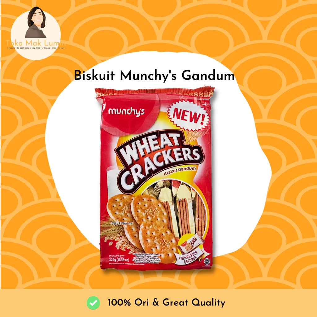 Jual Munchys wheat crackers / Biskuit munchy's Kraker Gandum / wheat ...