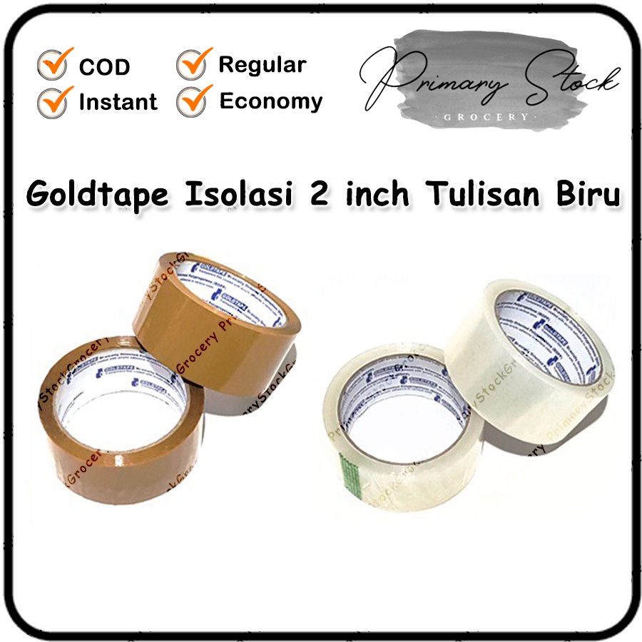 Jual Goldtape Bening Gold Tape Isolasi Putih Coklat Besar 2 inchi ...