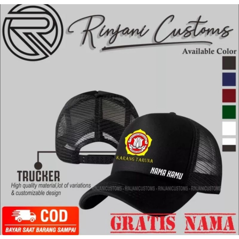 Jual TOPI KARANG TARUNA TOPI JARING KARANG TARUNA TOPI TRUCKER KARANG ...