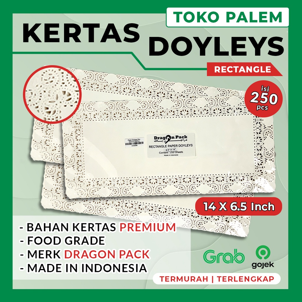 Jual Kertas Doyleys Persegi panjang / Doilies Paper Renda / Alas Toples ...