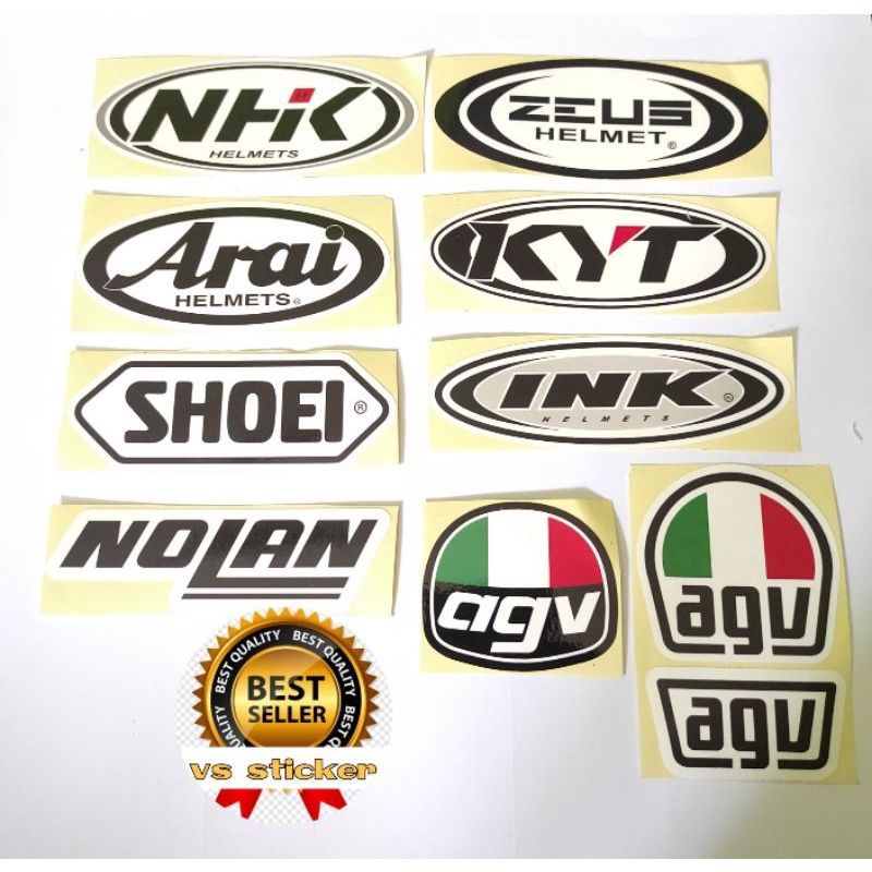 Jual STICKER PRINTCUTT MEREK HELM ALL HELM KUALITAS TERBAIK | Shopee ...