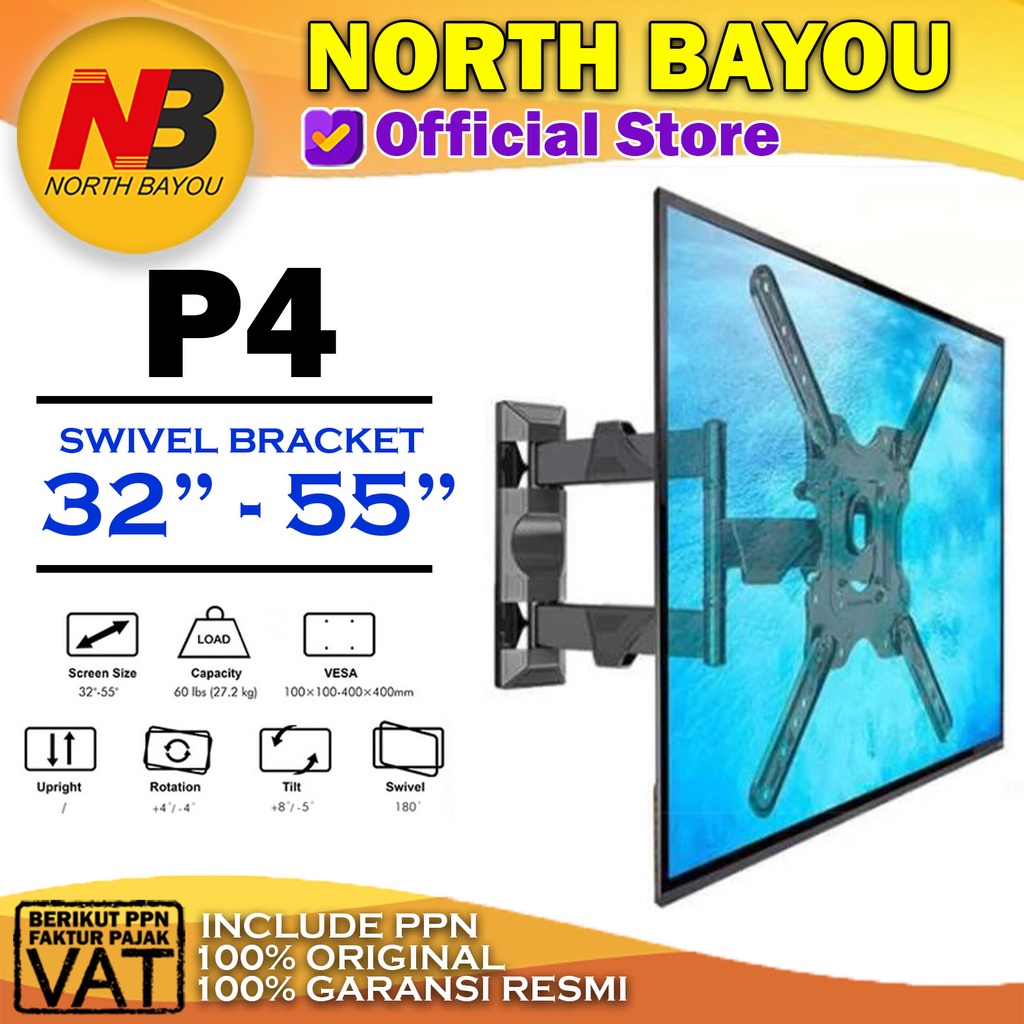Jual Bracket LED LCD TV mount NB P4 North Bayou | Shopee Indonesia