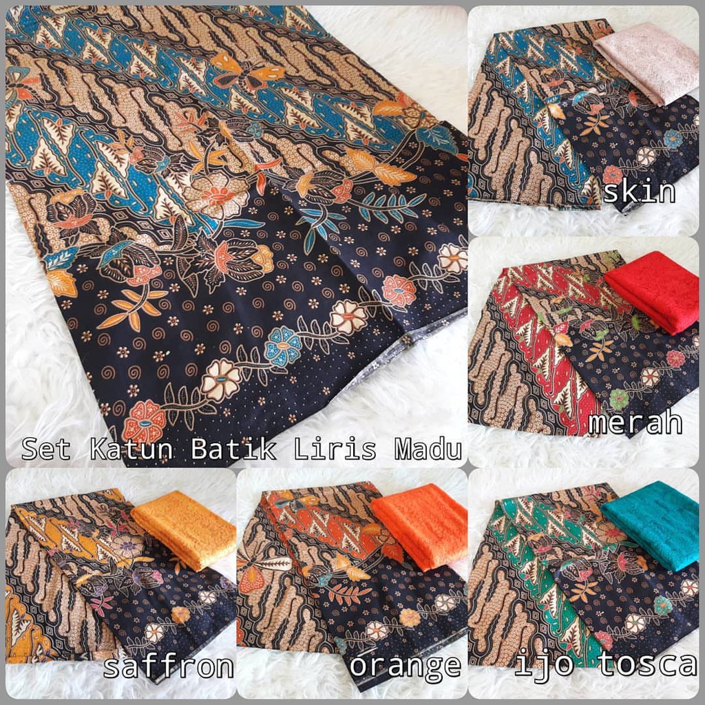 Jual katun batik halus setelan kain batik liris madu dan brokat ...