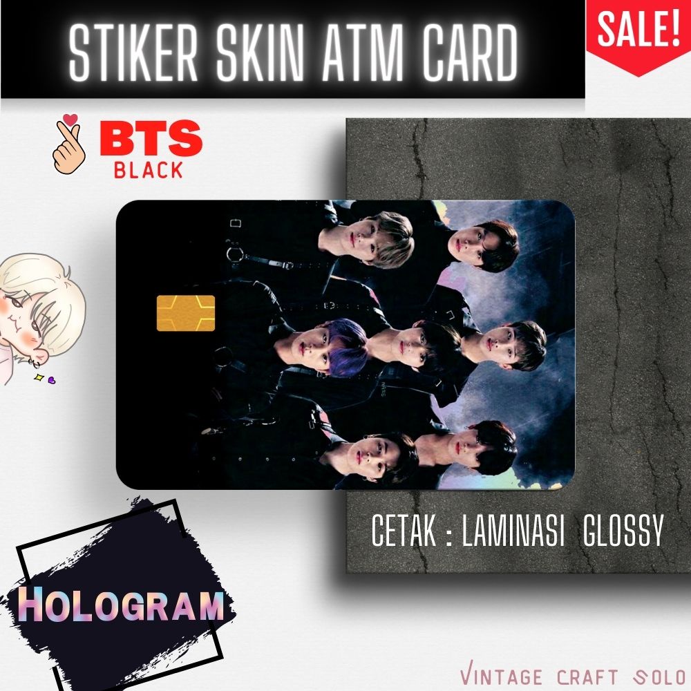 Jual Stiker Sticker Skin Card ATM KPOP BTS ARMY Hologram Premium GRATIS ...