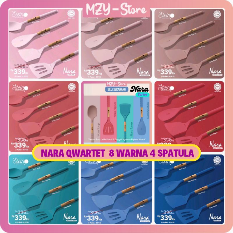 Jual Stein NARA QWARTET Steincookware 4 Spatula Set Nara Stein | Shopee ...