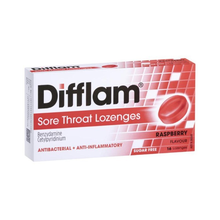 Jual Difflam Sore Throat Lozenges Raspberry Sugar Free | Shopee Indonesia