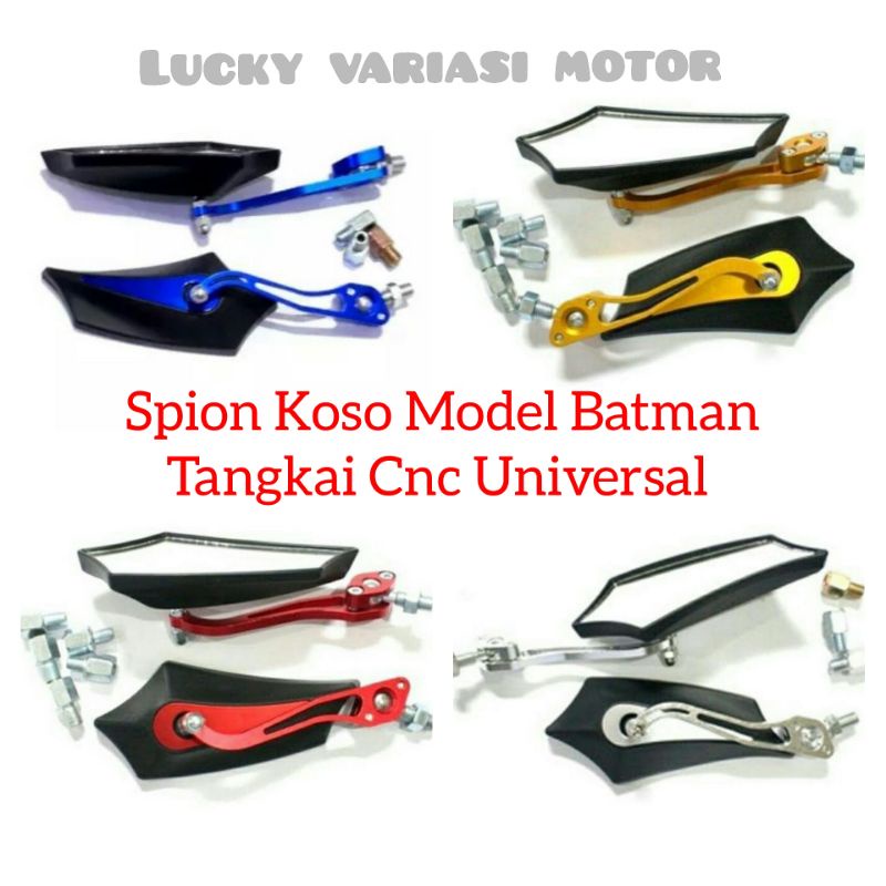 Jual Spion Motor Koso Variasi Model Batman Tangkai Cnc Universal ...