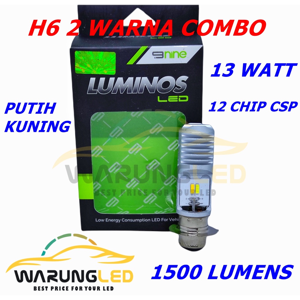 Jual Lampu Led Motor 9NINE Luminos H6 CHIP CSP COMBO PUTIH KUNING ...
