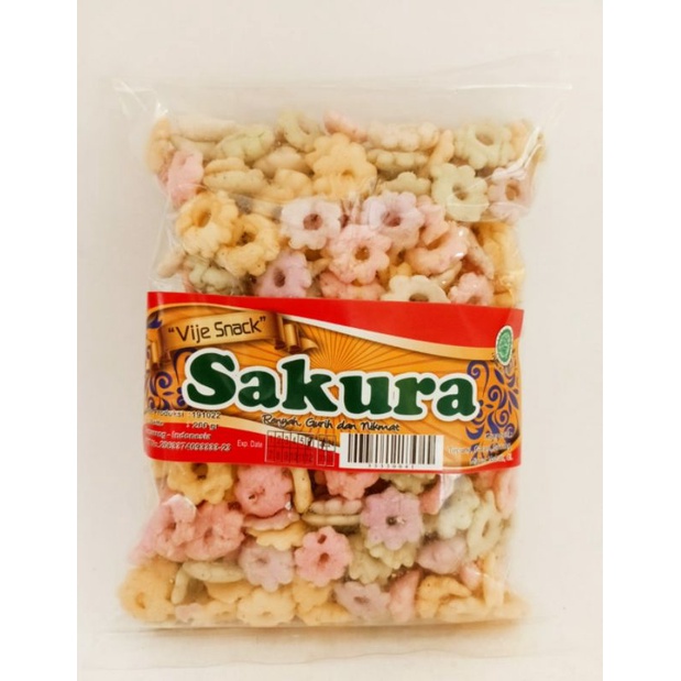 Jual SAKURA ISI 200 GRAM SNACK RENYAH CAMILAN JADUL CEMILAN JAJAN ANAK ...