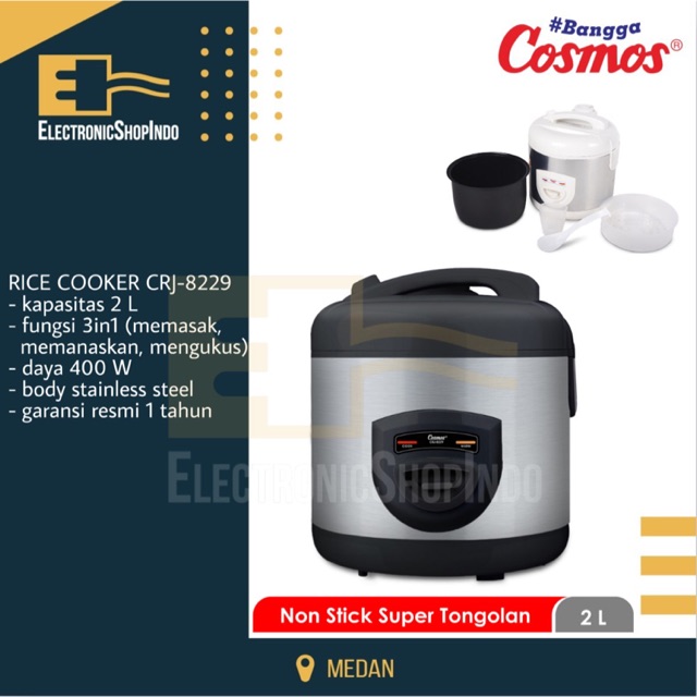 Jual RICE COOKER COSMOS 2 LITER CRJ-8229 MAGIC COM COSMOS | Shopee ...