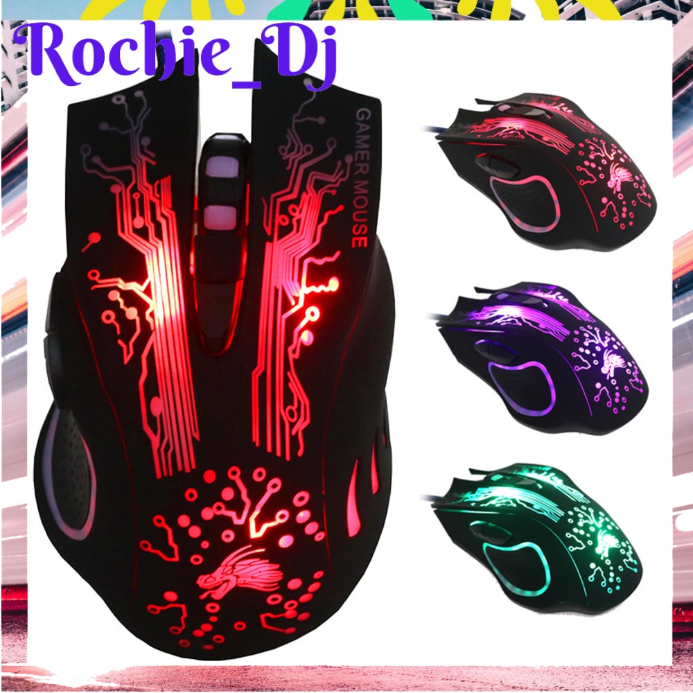 Jual iMice Mouse Gaming USB 3200 DPI dengan LED RGB - X9 | Shopee Indonesia