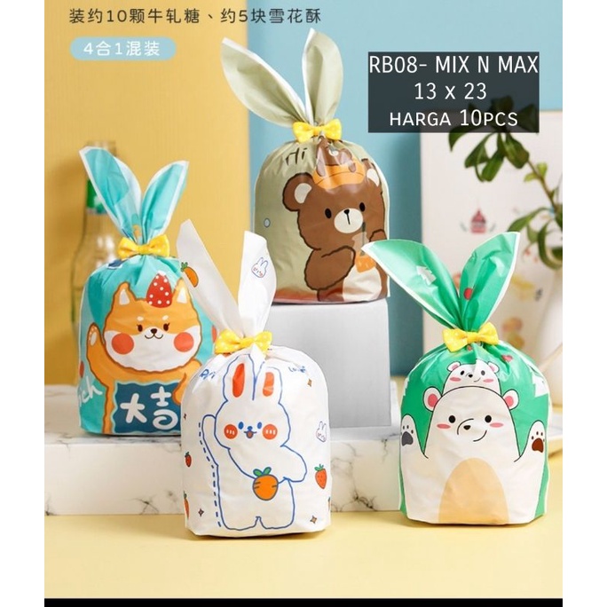 Jual 10pcs Plastik souvenir rabbit plastik snack ulang tahun RB08 ...