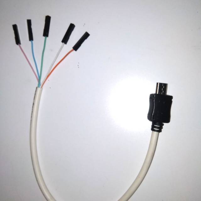 Jual USB Micro Male 5 jalur arduino housing female 5pin kabel ...