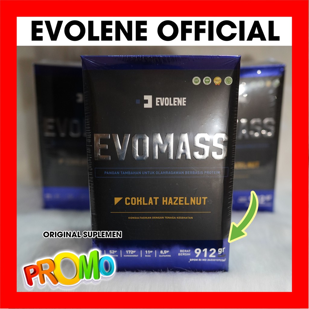 Jual Evo Mass Gainer Evolene EvoMass 2 Lbs BPOM HALAL 2Lbs 2Lb Lb 912 Gram | Shopee Indonesia