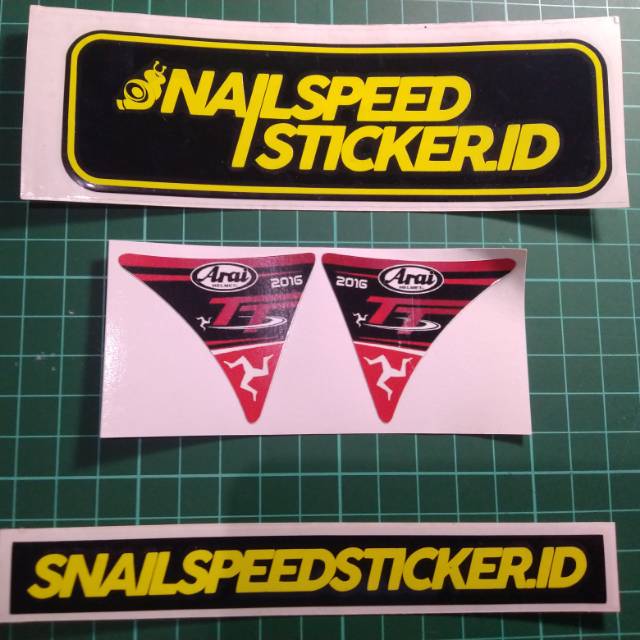 Jual Sticker helmet visor arai logo Iom TT 2s | Shopee Indonesia