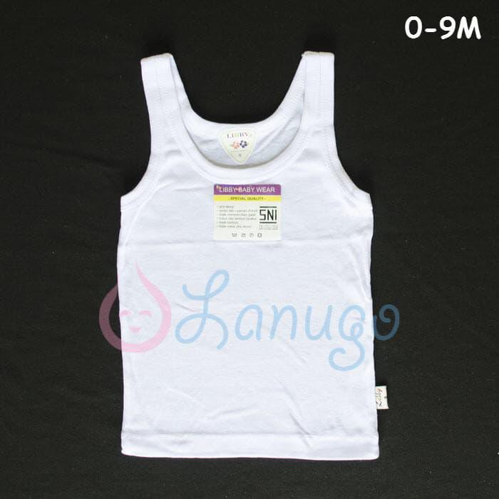 Jual 46 Libby 1 Pcs Singlet/Kaos Dalam Polos Bayi/Baby Putih (0-9M ...